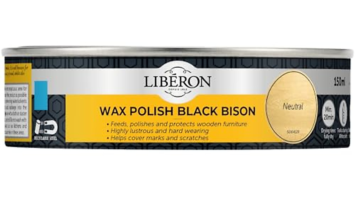 Liberon Black Bison Paste Wax 150ml – Protect & Shine Wood Surfaces