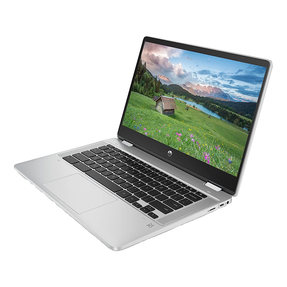 HP Newest Chromebook x360 2-in-1 Laptop, 14" HD Touchscreen, Intel Celeron N4500, 4GB LPDDR4x RAM, 32GB eMMC Flash Memory, Webcam, WiFi, Bluetooth, Chrome OS. Silver