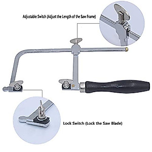 NIUPIKA Jeweler's Saw Frame Adjustable with 144 Blades Professional Jewelry Making Kit