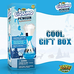 YoYa Toys Liquimo Penguin - Liquid Motion Bubbler for Kids and Adults - Penguin Theme - Satisfying Toys for Stress and Anxiety Relief - Fidget Toy Can Be Used as a Colorful Kitchen Timer
