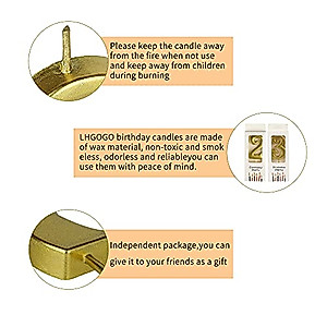 75th & 57th Number Birthday Candles for Cake Topper, Number 75 57 Glitter Premium Candle Party Anniversary Celebration Decoration for Kids Women or Men, Gold