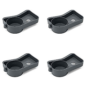 Bestway 58641E Steel Pro MAX Swimming Pool FrameLink System Poolside Drink Beverage Cup Holder Set with Storage Tray and Hook, Gray