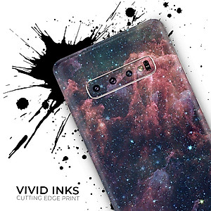 DesignSkinz Colorful Deep Space Nebula Protective Vinyl Decal Wrap Skin Cover Compatible with The Samsung Galaxy S20 (Screen Trim & Back Glass Skin)