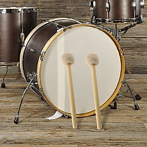 Jiozermi 2 Pcs Drum Mallet 13.22 Inches Length, Wool Felt Drum Stick, Anti-slip Bass Percussion Sticks, Instrument Band Accessory Part for Drums Snare Drums, Beige