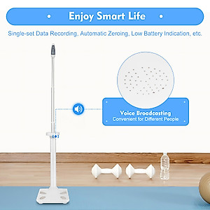 Ultrasonic Height and Body Fat Analyser 440 lbs Floor Standing Multifunction LCD Display Medical Electronic Height Body Mass Index BMI Measuring Scale for Clinic Doctors Physicians Schools
