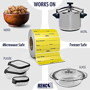 Dissolvable Food Labels for Glass, Plastic Metal, Wood - Washes Off No Residue - Food Prep and Rotation, Canning, Commercial Use and More! USA Made (1 Pack)