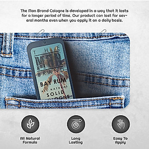 Bay Rum Solid Cologne - Natural Men's Bay Rum Cologne - Redefined men's fragrance Bay Rum Wax Cologne, Bay Rum Travel Size Cologne for men - Bay Rum Solid Cologne for men (3/4 oz (Pack of 1), Bay Rum)