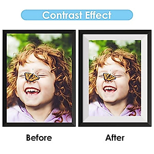 Abeillo 15 Pack White Pre-Cut 5x7 Picture Mat, Acid-Free, Frame Mattes for 4x6 Pictures Display Photo Frame Mat with Core Bevel Cut Mat Board Show Kit for Photos, Prints, Artworks