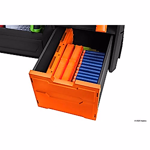 Nerf Elite Blaster Rack - Storage for up to Six Blasters, Including Shelving and Drawers Accessories, Orange and Black - Amazon Exclusive