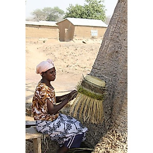 Fair Trade Ghana Bolga African Dye-Free Mini Yikene Tote 7-9" Tall, 28720