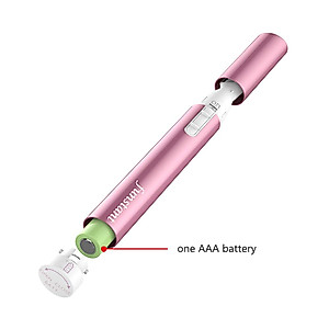 Upgraded Eyebrow Trimmer, Funstant Precision Electric Eyebrow Razor for Women Battery-Operated Facial Hair Remover with Comb No Pulling Sensation Painless for Face Chin Neck, Upper-Lip, Peach-Fuzz