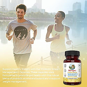 Probiotics for Women and Men | Weight Management Probiotic with Garcinia Cambogia and Green Tea Extract | Probiotics for Digestive Health & Gut Health | Vegan | Non-GMO | Gluten Free | 30 Servings