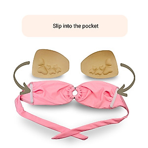 Epiphany LA Women's Strapless Style Push-up Padding Inserts for Swimsuits, Sports Bras, and Clothing (C-Cup (1 Pair))