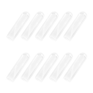 Hemoton Glass Straw Covers 10pcs Glass Straw Lid Protective Case Milk Transparent Straw Lids