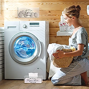 Acrylic Dryer Sheet Holder with Lint Bin, KMOTASUO Clear Dryer Fabric Sheet Holder Storage Box Dispenser, Minimalist Dryer Sheets Fabric Softener Container for Laundry Room Decor