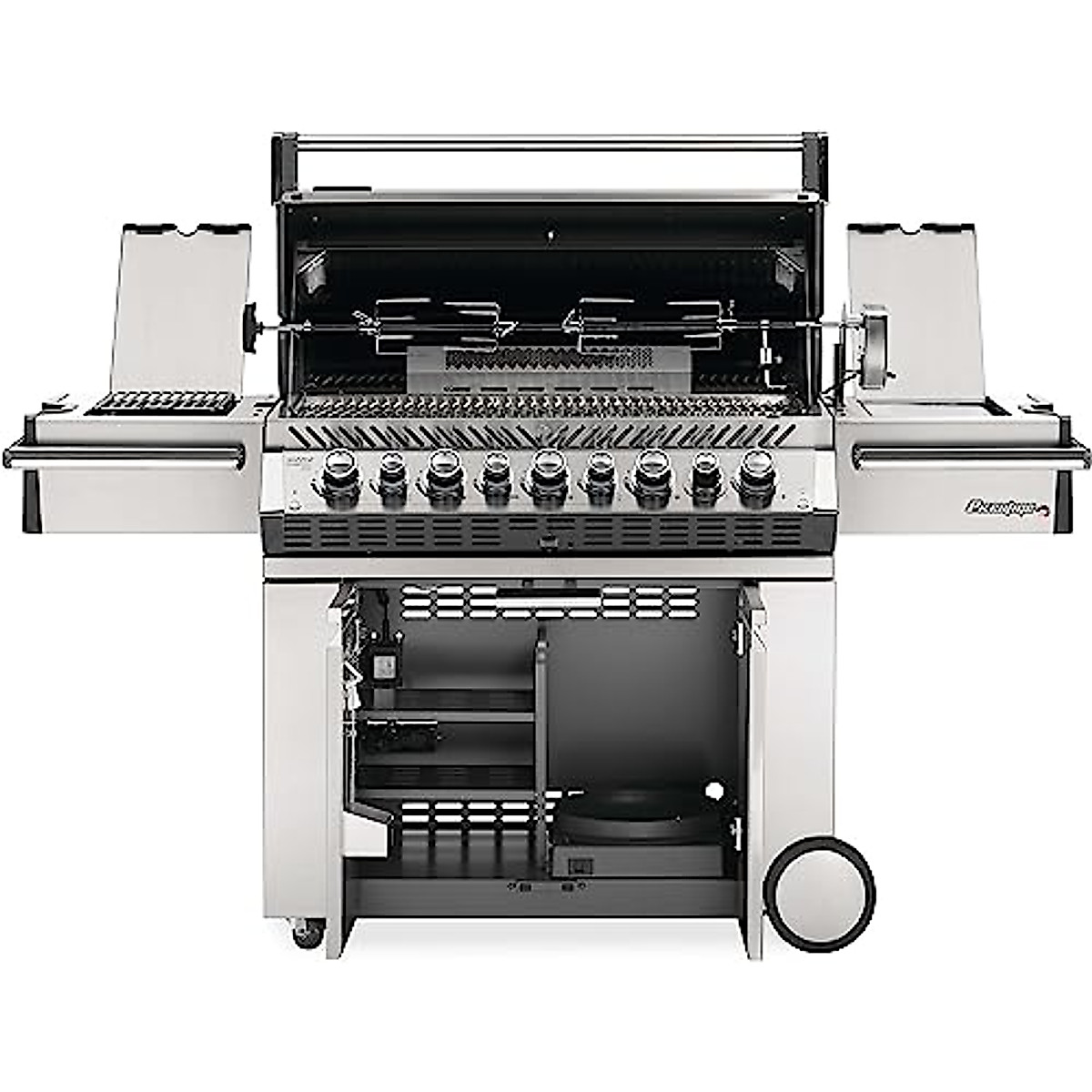 Napoleon PRO665RSIBNSS-3 Prestige PRO RSIB Natural Gas Grill, 665 sq.in. + Infrared Side and Rear Burners, Stainless Steel