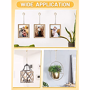 6 Pack Connectable Macrame Plant Hanging Extenders- Durable Rope Plant Hanger Extender with Wooden Ring Handmade Woven Plant Basket Extender for Indoor Outdoor Plant Pot Holder Home Decoration (Beige)