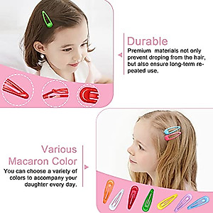 60Pcs Snap Hair Clips for Girls, Gingbiss 2 inch Silicone Coating Colorful Metal Hair Barrettes with Storage Case for Women Girls Kids, No Slip Hair Accessories for Hair, 10 Assorted Colors