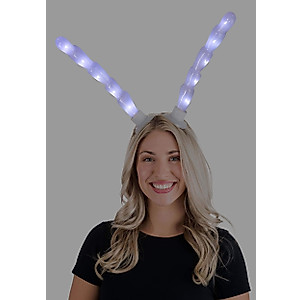 elope White Light-Up Insect Bug Antennae Costume Headband for Adults and Teens