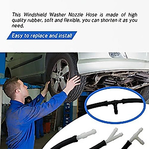 Windshield Washer Hose Kit, 4 Meter Washer Fluid Hose with 12 Pcs Hose Connectors, Suitable for Most Car Windshield Washer Tubing