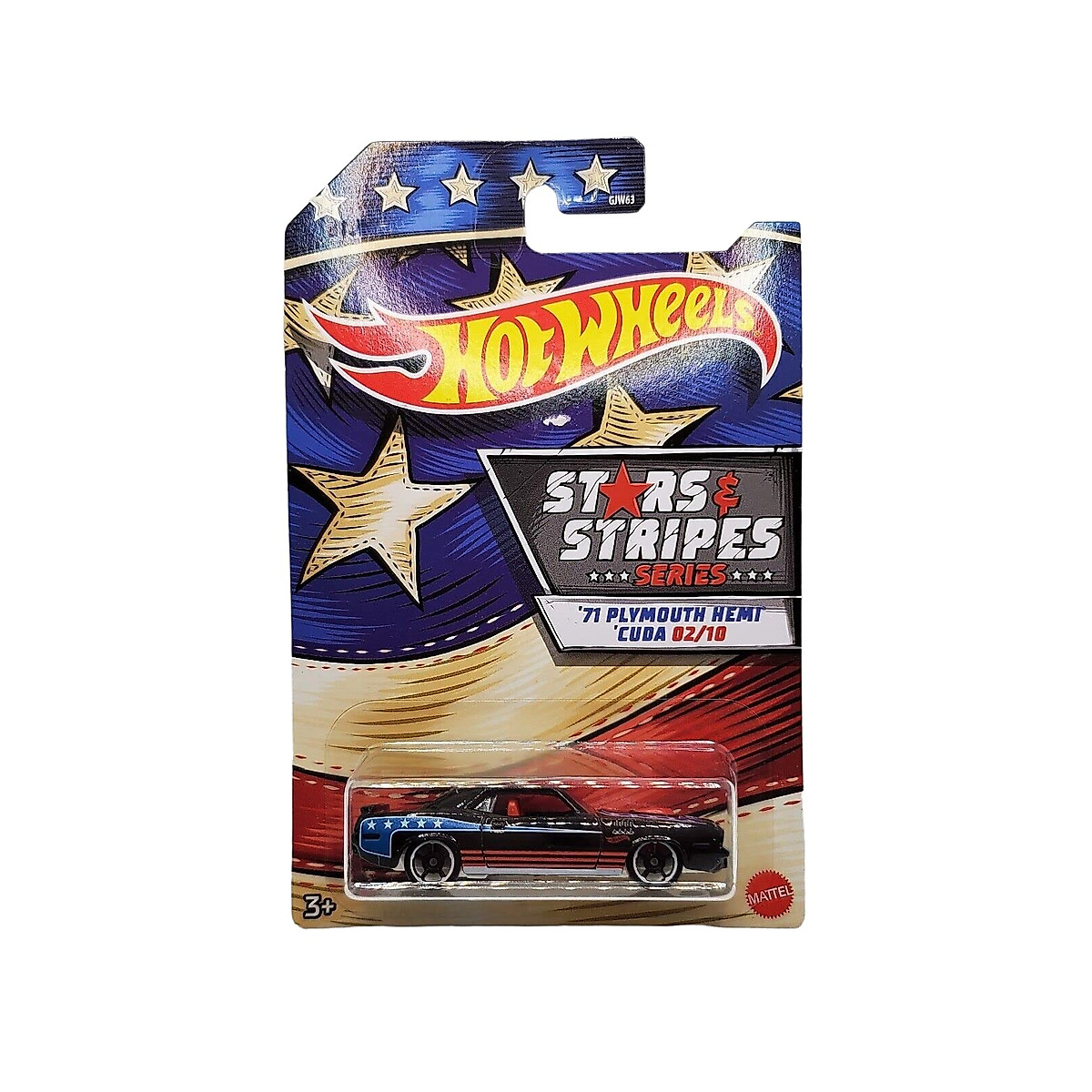 Hot Wheels American Stars and Stripes Bundle of 8 Diecast Vehicles in Red White and Blue