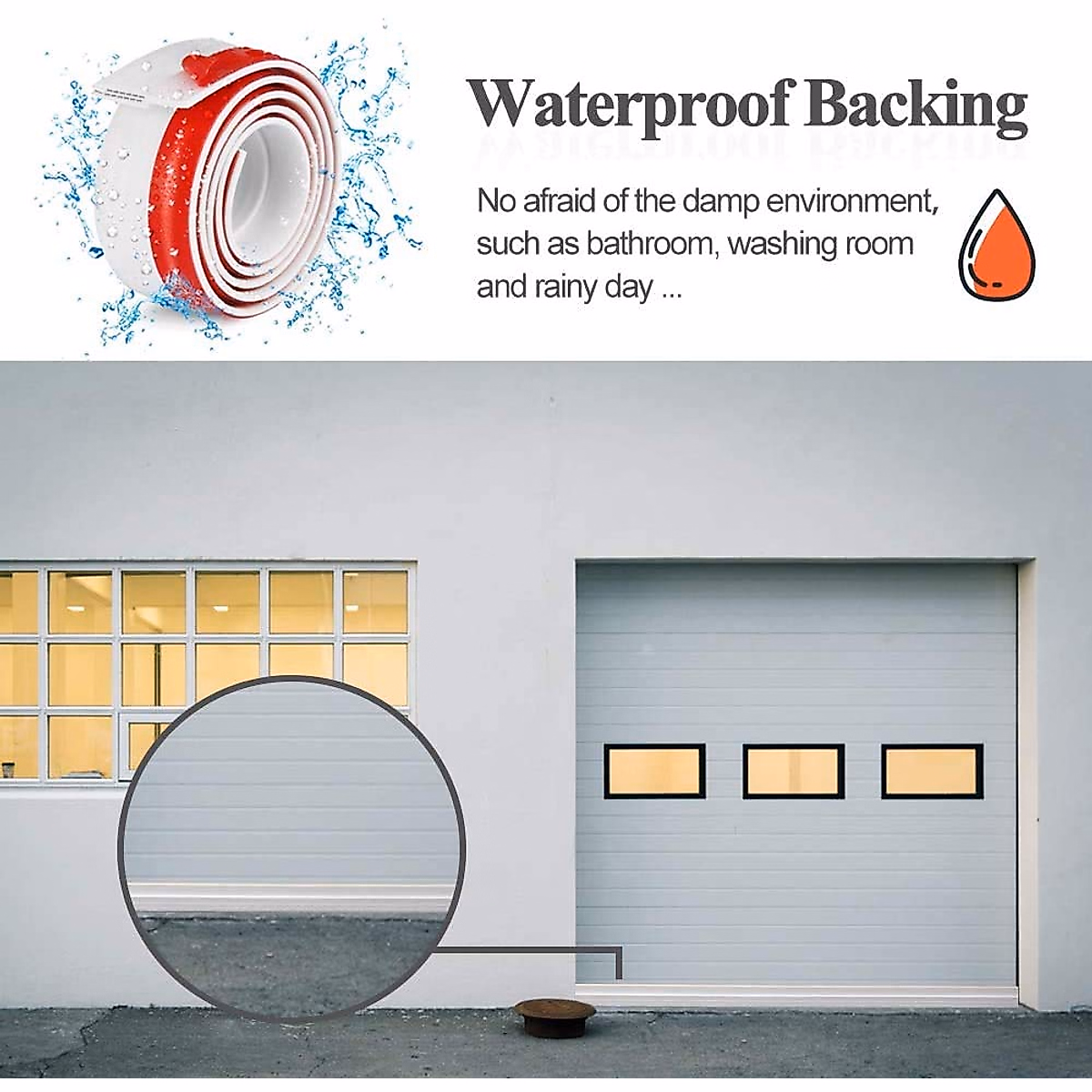 [New Upgrade] Door Draft Stopper Door Sweep, 3-2/5"W Widened Door Sweep Seal Gap Up to 1-4/5" for Interior & Exterior Doors - Keeping Draft, Noise, Dust and Unwanted Animals Out,3-2/5"W x 39" L,White…