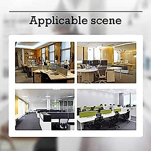 Jhanw Sneeze Guard Support Clips for 1/8" to 0.51" Thick Panel, Adjustable Desk Divider Clips, Aluminum Desk Partition Clamp, Acrylic Plexiglass Partition Clips Black, Desk Privacy Panel Clamps 6 Pack