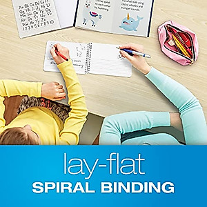 Oxford Jr. Primary Composition Spiral Notebooks, Half Size, 4-7/8 x 7-1/2 Inches, Kids Handwriting & Drawing Story Journal, Pre-K, Grades K-2, 100 Sheets/200 Pages, 3 Pack, Red, Yellow, Blue