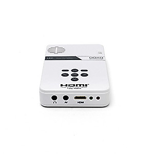 AAXA LED Pico Micro Video Projector - mini-HDMI input, built-in Media Player & Speakers, 3.5mm Aux Out, Micro SD/USB readers and 80 Min Lithium-Ion Battery (Renewed)