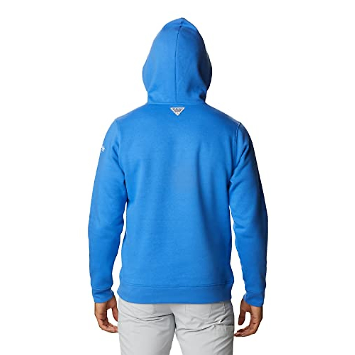 Columbia Men's PFG Triangle II Hoodie, Vivid Blue/White, Large