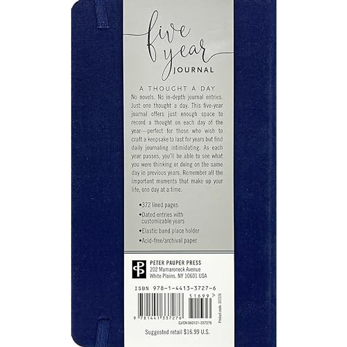 Five Year Journal - Deluxe, Cloth-Bound Edition (1 minute a day is all it takes!)