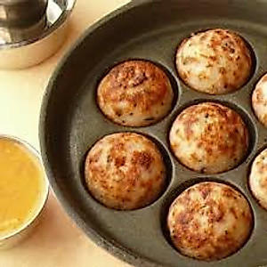 Appam Pan Nonstick Coating Appam Patra with Glass Lid Aluminum Appam Maker Appe Patra Paniyaram Pan Appa Chetty Paniyaram Pan Patra Size 9.5 Inch