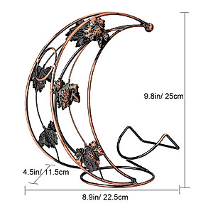 SURPRIZON Wine Holder Stand Moom, Tabletop Metal Wine Holder | Freestanding Wine Rack | Single Bottle Countertop Wine Holder for Home Decor & Kitchen Storage Rack