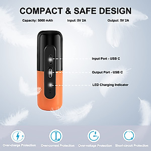 ARCHIEN Battery Pack Compatible with Oculus/Meta Quest 2,Elite Strap and Quest,5000mAh Fast Charging Lightweight USB C Portable Charger, 2.5 Hours Extra Playtime Extended