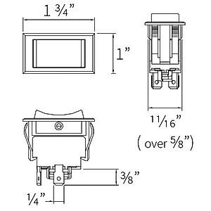 Trailer Power Jack Switch Replacement for LCI Lippert Recpro F2C and Others - 4 Pin, 4 Wire, Polarity Reversing (1 pack)
