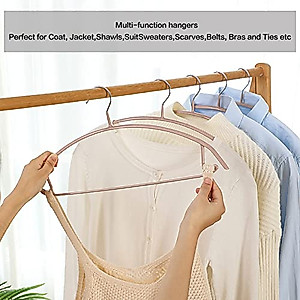 YQMY Standard Hangers Clothes Hanger,No Bump Hangers Rubber Coated Contour Metal Hanger, Sweater Hanger,Coat Jacket Hangers,Suit Hanger,Ultra Thin Space Saving T-Shirt Hanger (Black,Heavy Duty 10)