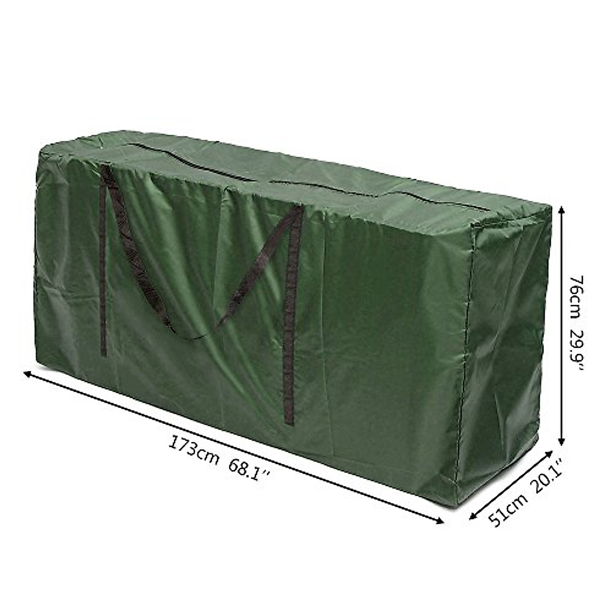 Christmas Tree Storage Bag 2 Pack , Fits Up to 12 ft Tall Artificial Disassembled Trees, Heavy Duty Xmas Tree Bag, Outdoor Cushion Storage Bag with Zippers and Handles 68" L X 30" W X 20"