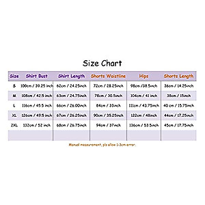 CHUNG Women Short Sleeve Shirt Pajamas Set with Shorts Bottom Pants Cotton V-neck Cute Pjs Sleepwear Lounge Wear Plus Size Summer (Medium, Blue Cat)