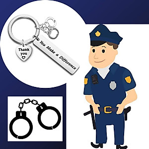 TGBJE Police Officer Appreciation Gift You Make A Difference Keychain Police Officer Gift Police Graduation Gift (Police Officer Gift)