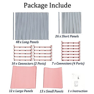 Angotrade Book Shelf Book Shelves 30 inch Bookcase Folding Book Shelves Bookshelf (Pink - 9 Cube)