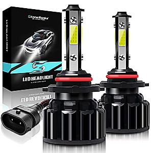 StoneBanks 4-sides LED Headlight Kit, 9005 HB3 H10 9140 9145 120W 6000K 390000LM Bulbs, High Low Beam Bright White LED Headlight Conversion Kit, Pack of 2