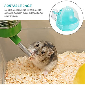 Mipcase Plastic Bag Guinea Tortoise Bottle for Small Pet Cage Carry Clear Animals Habitat Travel Green Rat with Outdoor Sugar Pig Transport Accessories Drinking Squirrel Unit Case