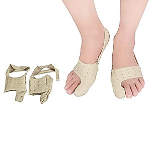 Healifty 3pcs Bunion Breathable Correction Valgus Unisex Day Feet Hallux Protector Toe Women -Size for S Socks Splint Separators Big Night Sleeves Men Thumb Care Beige
