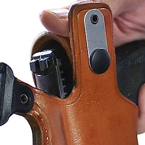 Premium Leather Horizontal Shoulder Holster System with Double Magazine Carrier for Standard Sigg P365 with Out Rail 9mm Micro Compact 3.1''BBL, Right Hand Draw, Brown Color #1329#