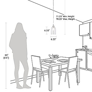 Catalina Lighting 23124-000 Mid-Century Modern Glass Globe Mini Pendant, 8", Brass