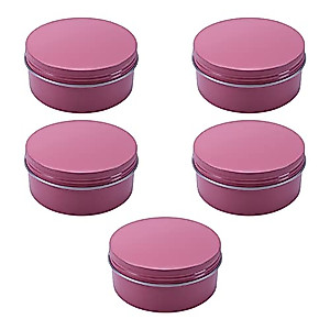 Othmro 12Pcs 5.1oz Metal Round Tins Aluminum Tin Cans Jar Refillable Containers 150ml Tin Cans Tin Bottles Containers with Screw Lid for Salve Spices Lip Balm Tea Candies Silver 83×38mm