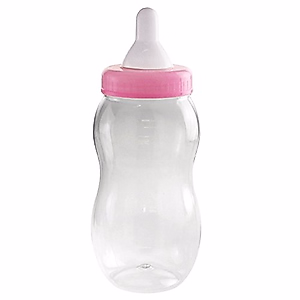 Homeford Jumbo Plastic Baby Milk Bottle Coin Bank, 15-Inch - Light Pink