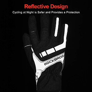 ROCKBROS Cycling Gloves Motocycle Mountain Bike Gloves Full Finger Biking Gloves for Men Bicycle Gloves