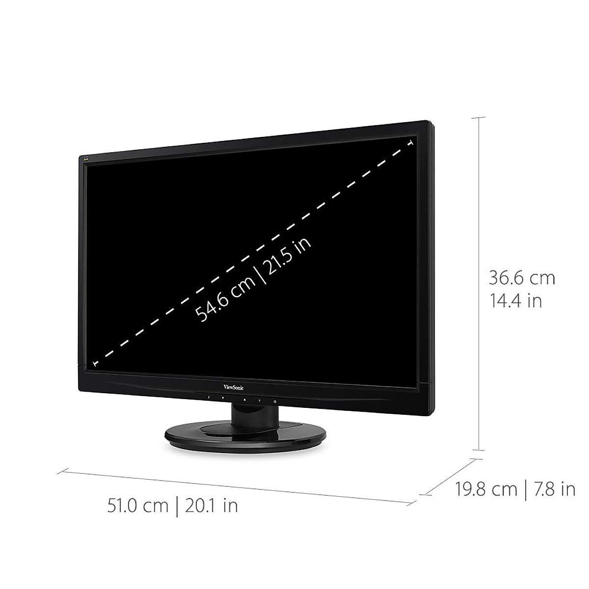 ViewSonic VA2246MH-LED 22in 1080p LED Monitor HDMI, VGA (Renewed)