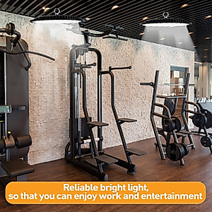 Retisee 2 Pieces 150W UFO LED High Bay Light, 120V Waterproof Commercial Bay Lighting, 6000-6500K Daylight 16500LM with Power Cord, Hanging Shop Light Fixtures for Workshop Garage Factory Warehouse